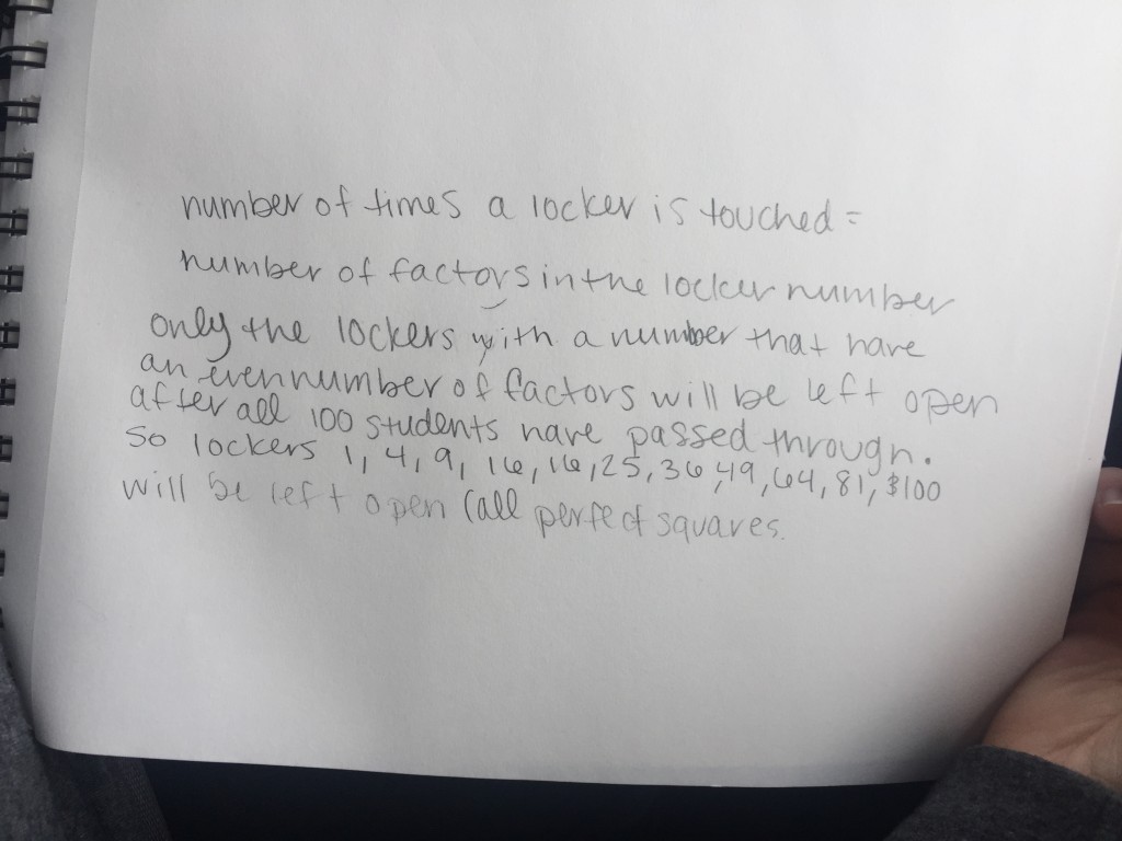 36 University » ACT Math – Locker Problem Solution